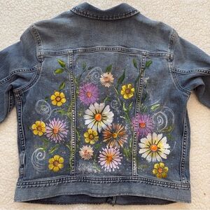 Levi's | Jackets & Coats | Ralph Lauren Denim Jacket With Handpainted ...